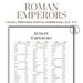 List of Roman Emperors Printable List of Roman Caesars Leaders Rulers ...