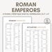 Roman Emperors List Printable Roman Emperors List Caesars Leaders ...