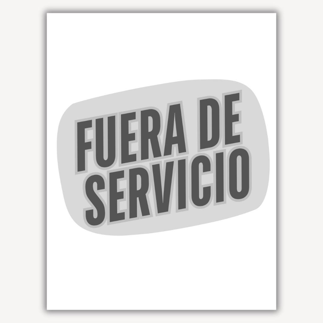 Out of Order Sign in Spanish Printable, Feura De Servicio, Spanish ...