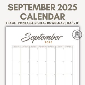 September 2025 Calendar Printable Download September 2025 PDF September ...