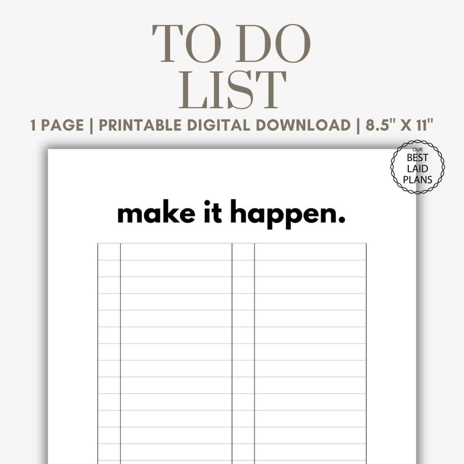 Funny to Do List Digital to Do List Printable to Do List PDF Cute to Do ...