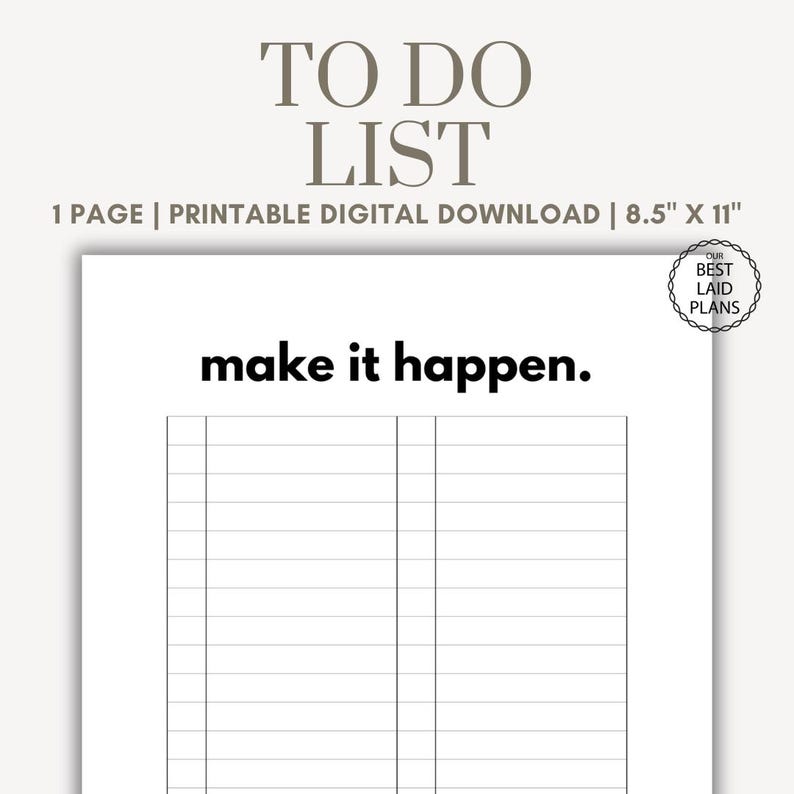 Funny to Do List Digital to Do List Printable to Do List PDF Cute to Do ...