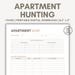 Apartment Hunt Planner Page Apartment Tracker Apt Hunting List Rental ...