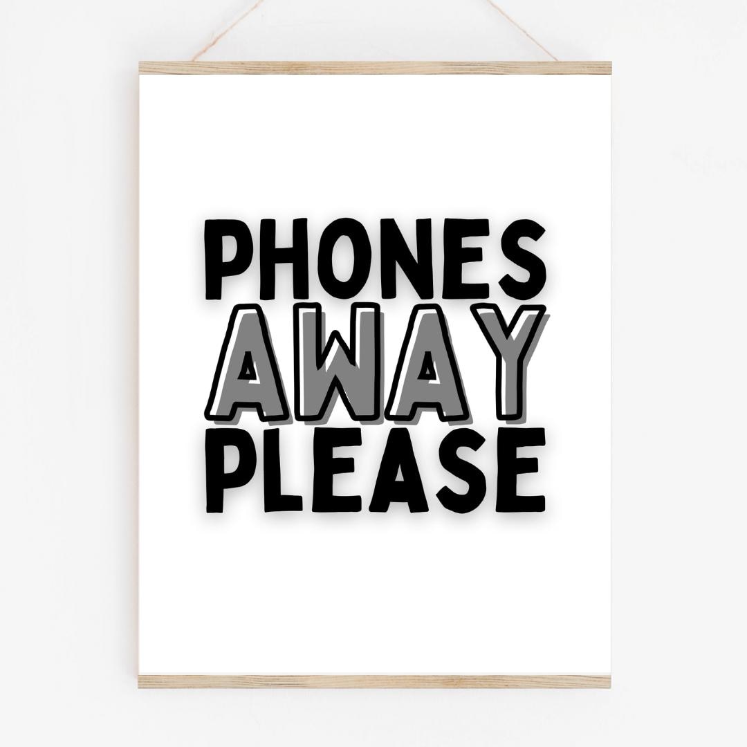 Put Your Phone Away Sign Classroom Rules, Printable Classroom Rules ...