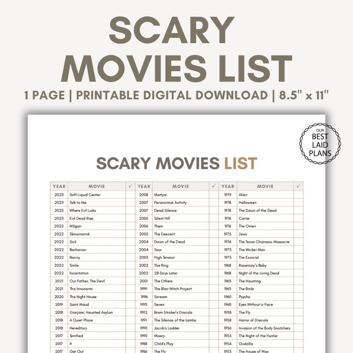 Best Scary Movies List Horror Movies List Halloween Movie List Best ...