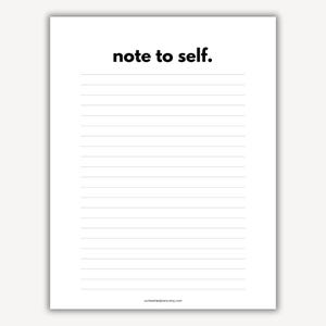 Notes Page Printable Notepad Printable PDF Notes Printable Notepad ...