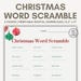 Christmas Word Scramble Printable PDF Digital Download Christmas Word ...