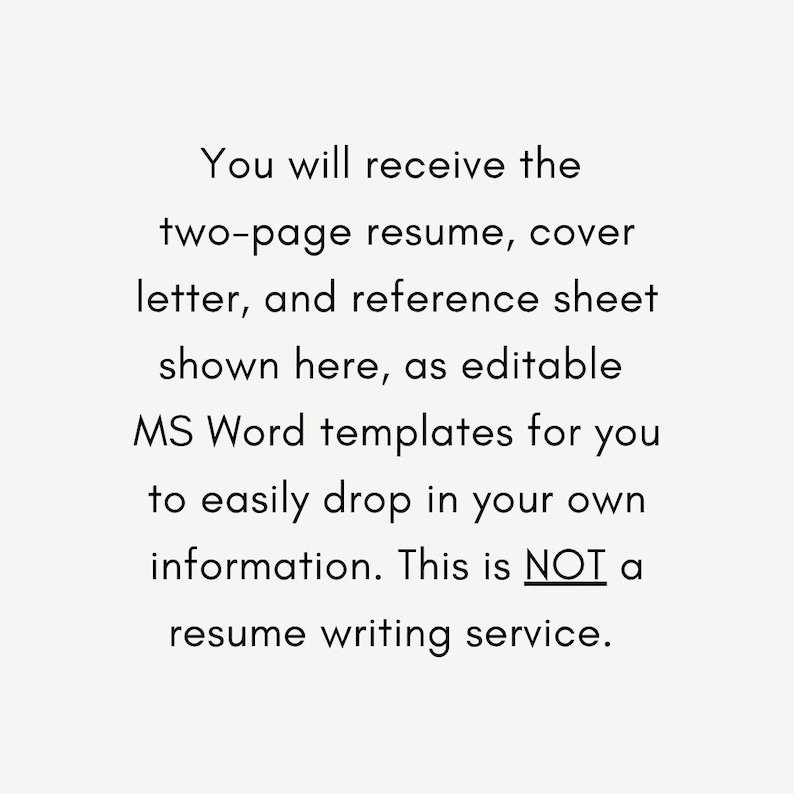 Buy Teacher Resume Template With Cover Letter and Example / Sample ...