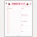 Strawberry Theme Daily Planner Printable, Cute Daily Agenda Strawberry ...