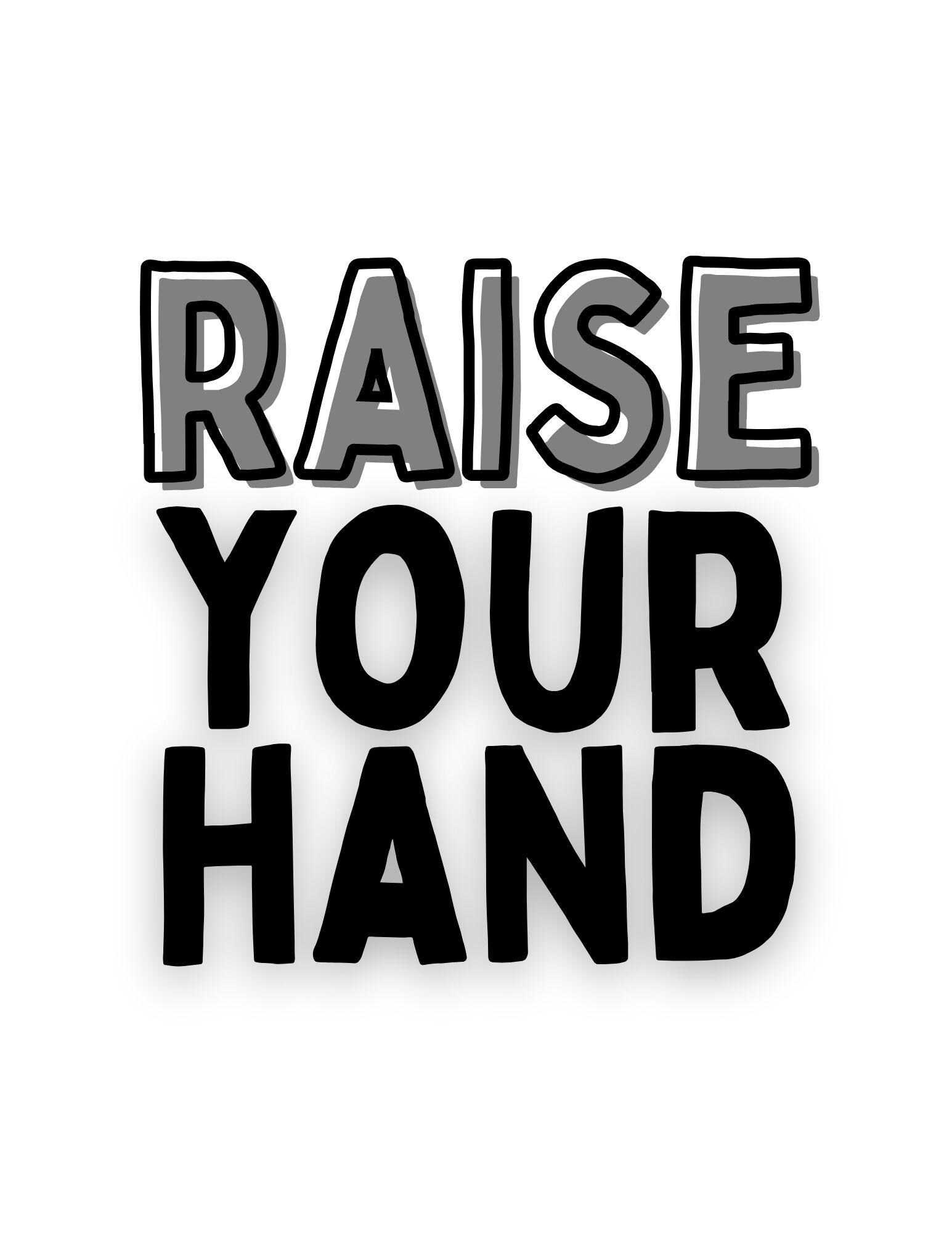 Class Rules Sign Printable for High School Raise Your Hand Classroom ...