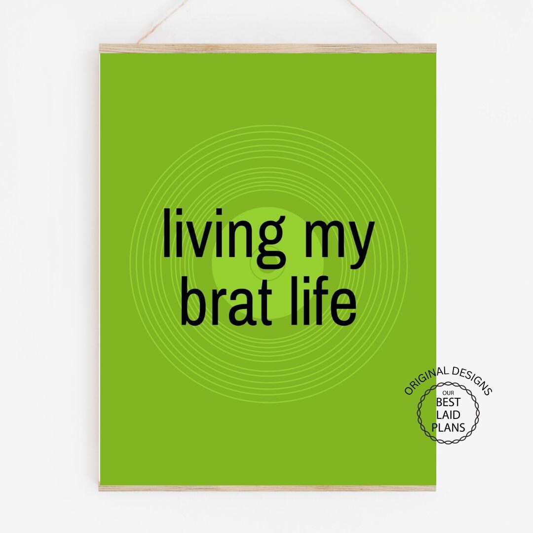 Brat Wall Art Brat Wall Decor Brat Dorm Decor Brat Girl Summer Brat ...