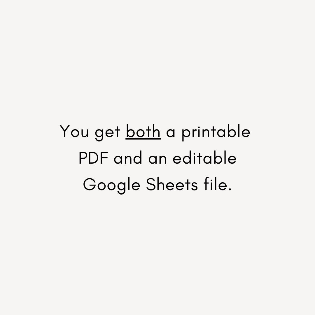 House Project Planner Printable PDF Google Sheets Editable Home Project ...