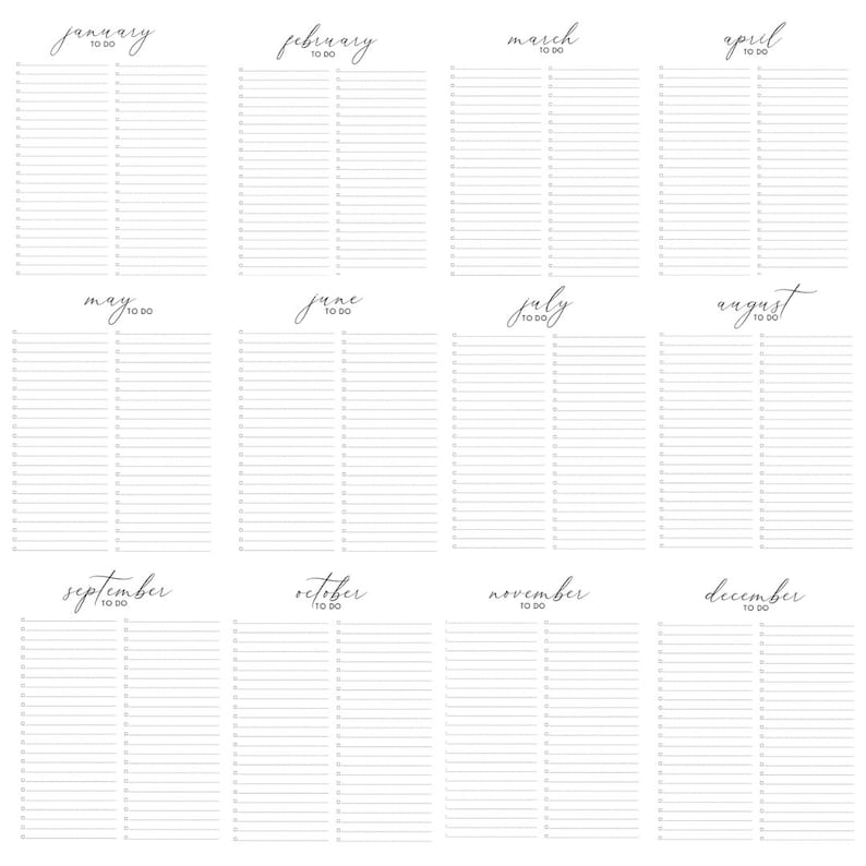 Monthly to Do List Printable Template Digital Planner to Do List ...