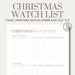 Christmas Movie Watch List Printable Planner, Movies to Watch Tracker ...