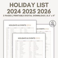 National Days Calendar Printable 2025 National Holidays Calendar Social ...