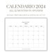 2024 Calendar in Italian, 2024 Calendari Printable PDF, Monthly Italian ...
