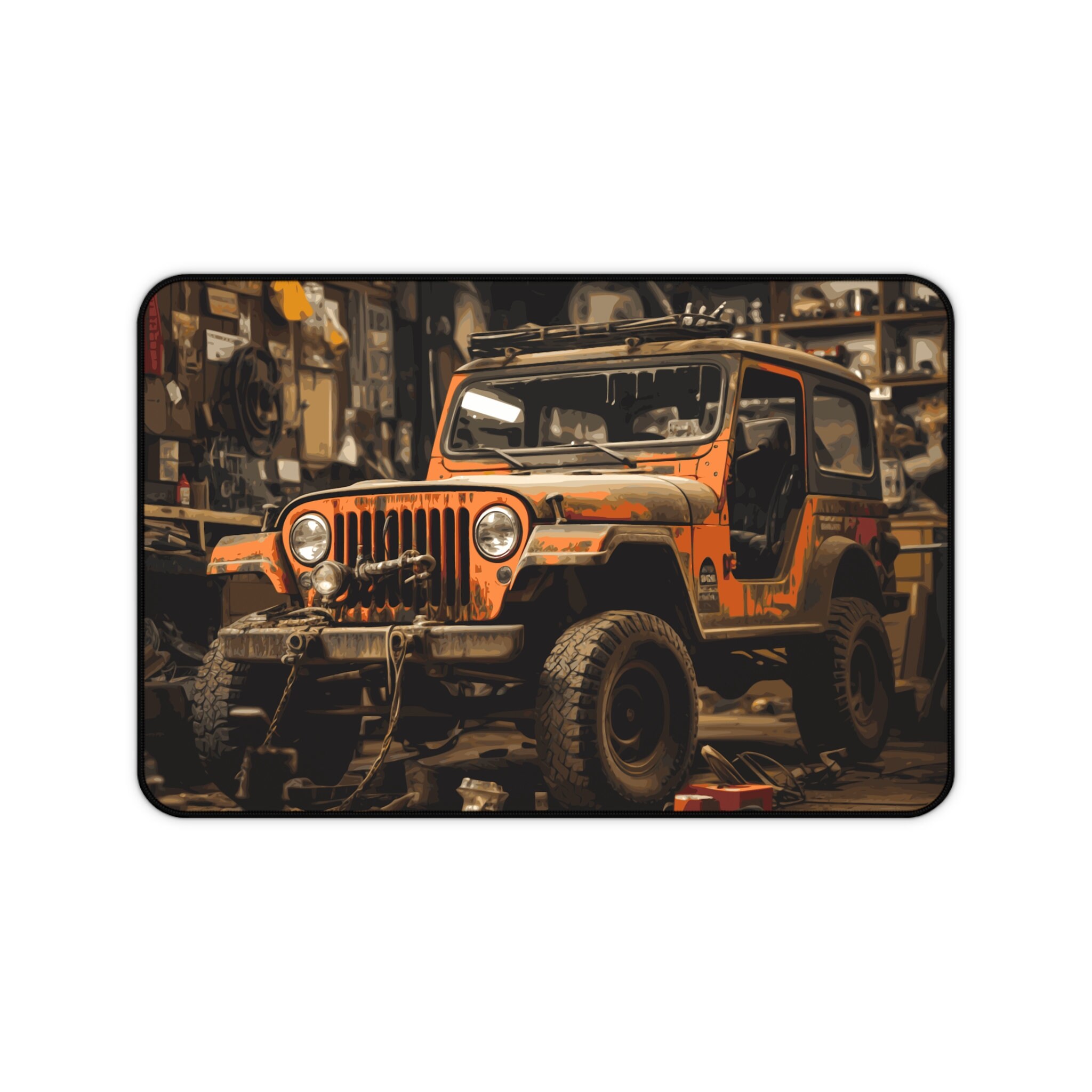 Jeep Wrangler Desk Mat Jeep Wrangler Gaming Mat, Old Jeep Wrangler Desk ...