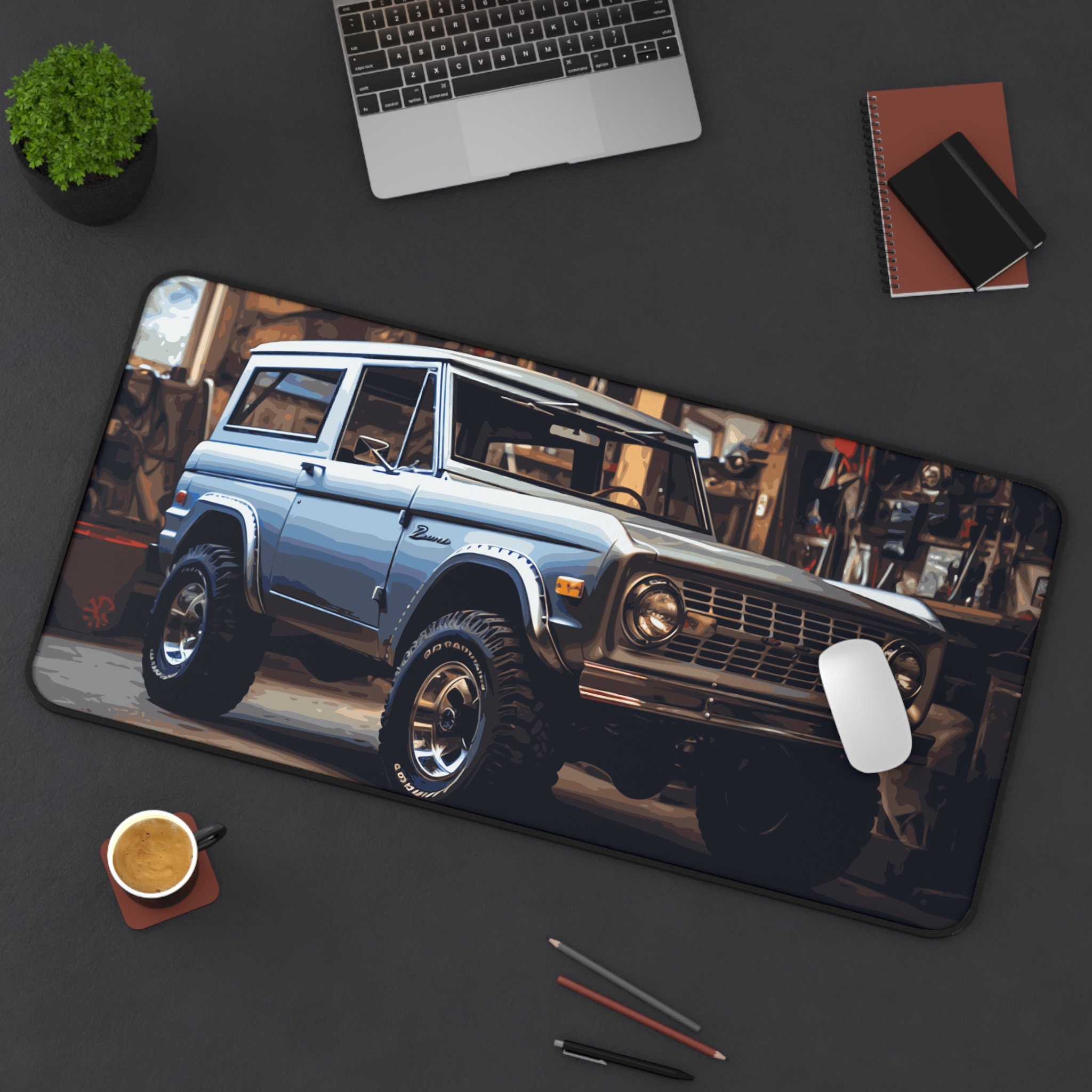 Ford Bronco Desk Pad Bronco Desk Mat Big Ford Bronco Mouse Pad Car Desk ...