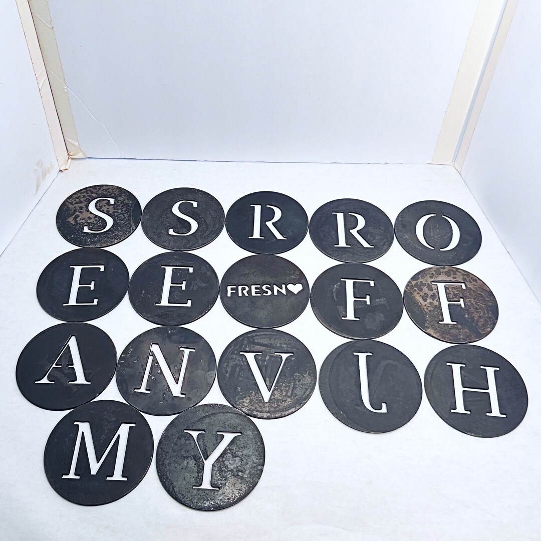 4” Vintage Heavy Steel Stencils - Etsy