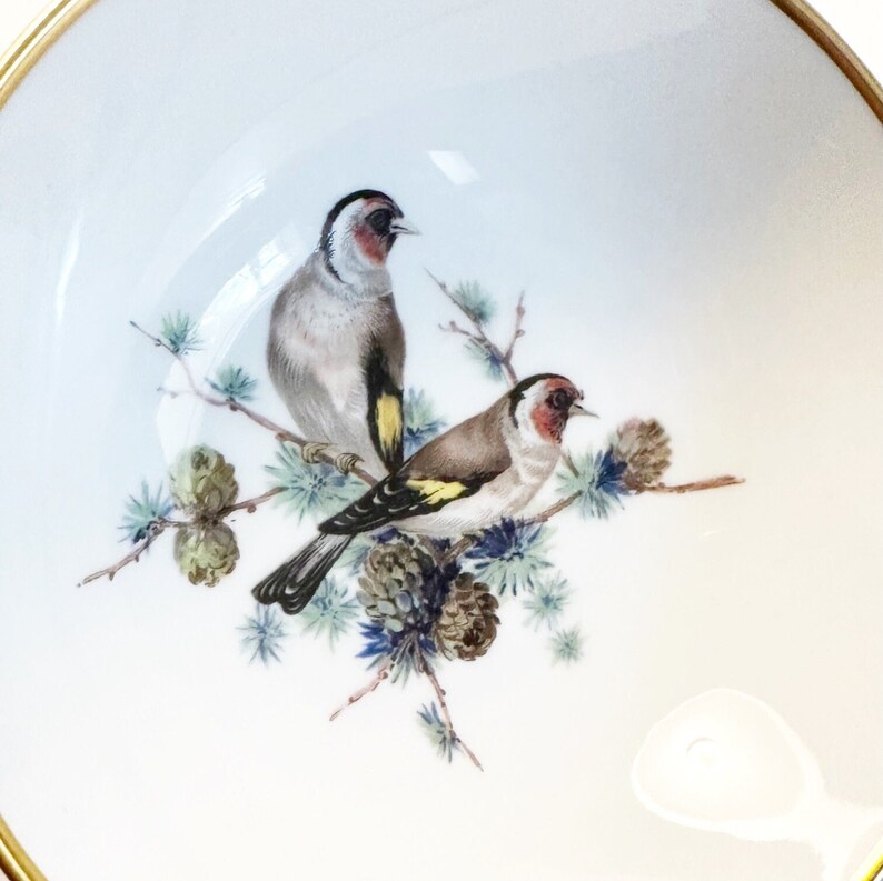 Vintage Kaiser West Germany Porcelain Small Bowl, Birds Perched on a ...