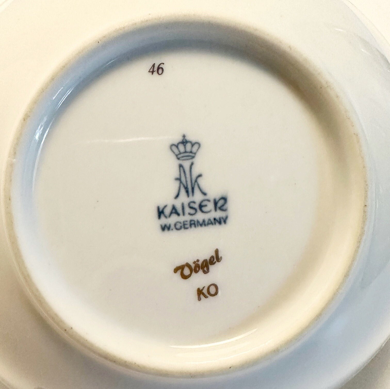 Vintage Kaiser West Germany Porcelain Small Bowl, Birds Perched on a ...