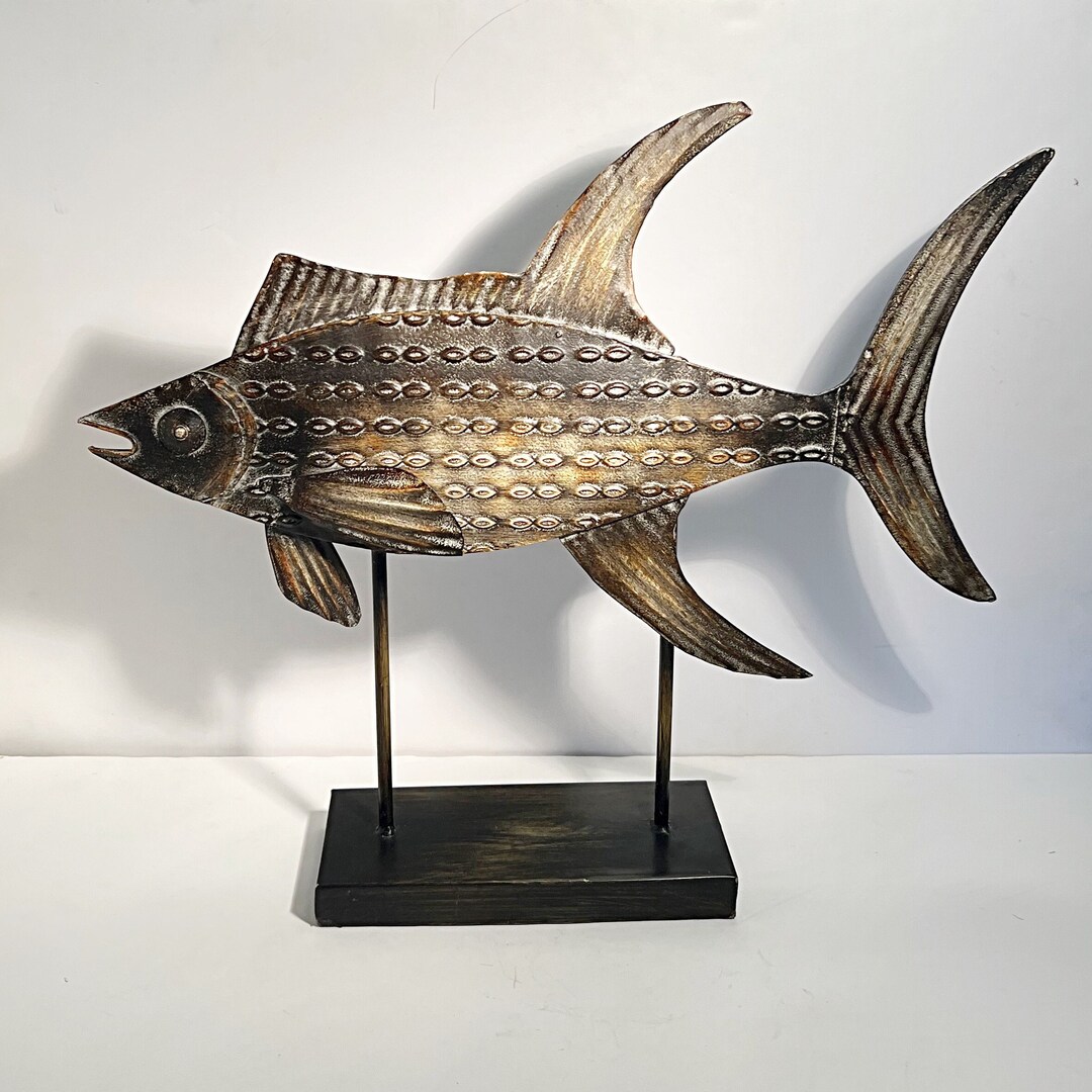 Metal Fish Sculpture - Etsy