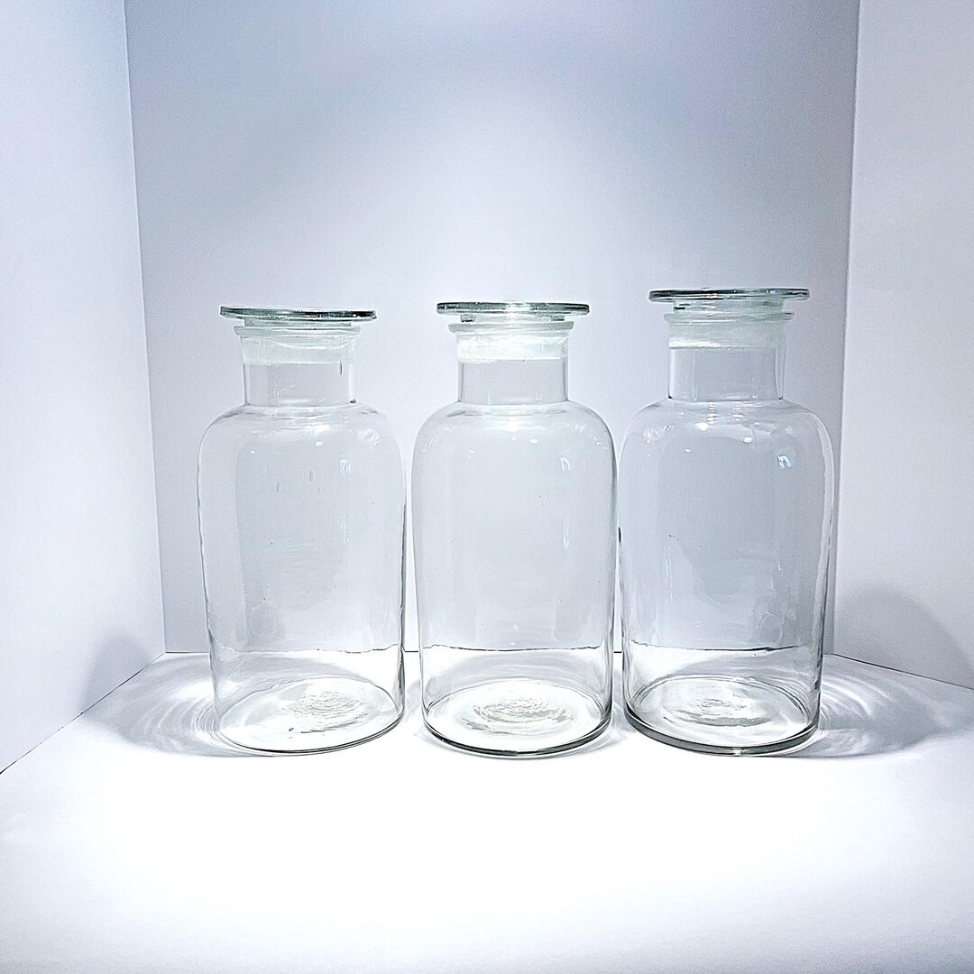 Set of 3 Large Vintage Laboratory Apothecary Jars - Etsy