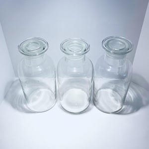 Set of 3 Large Vintage Laboratory Apothecary Jars - Etsy