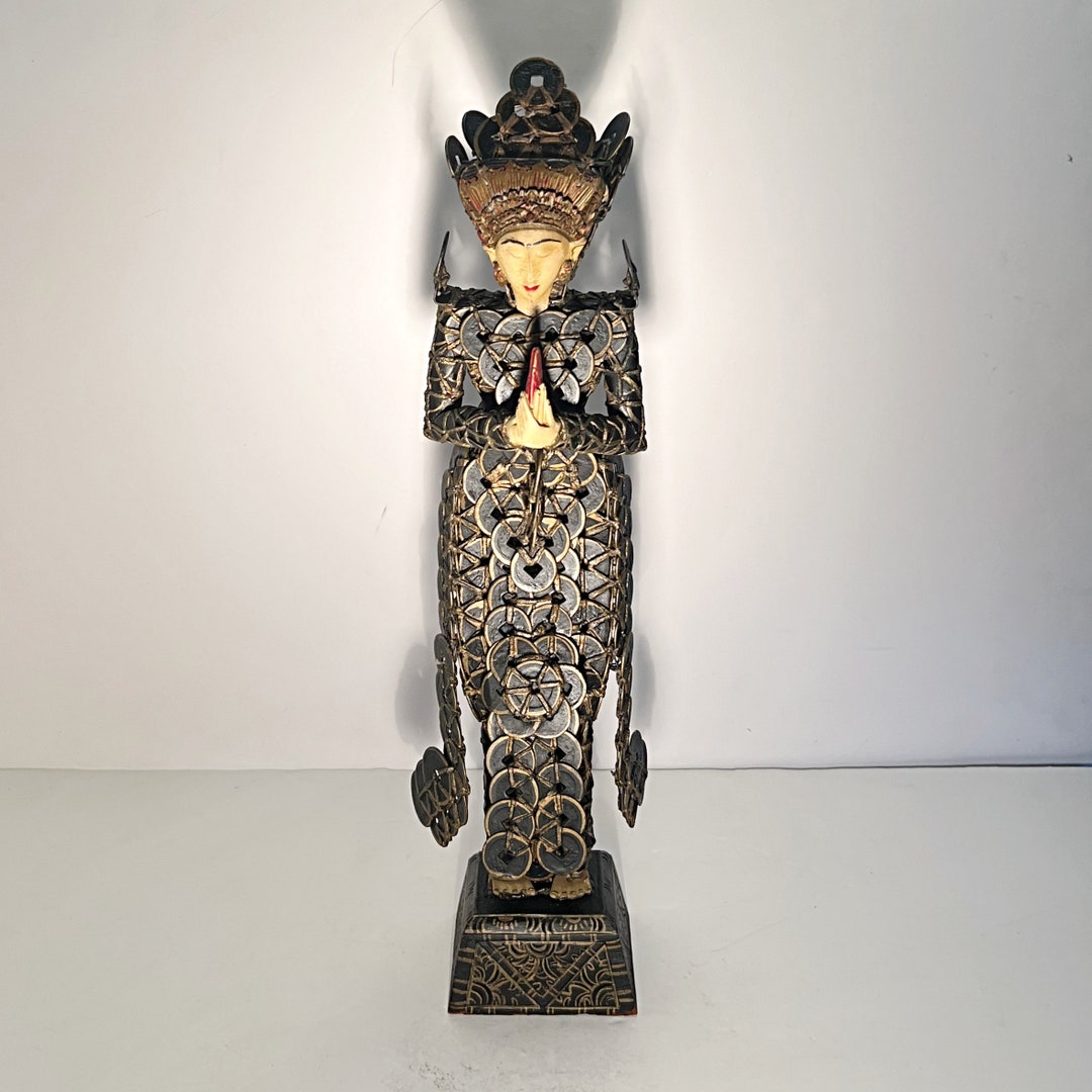 19 Balinese Dewi Sri Statue Made of Gold Gilded Chinese Coins - Etsy