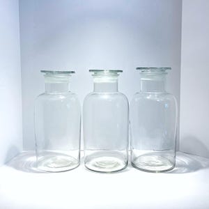 Set of 3 Large Vintage Laboratory Apothecary Jars - Etsy