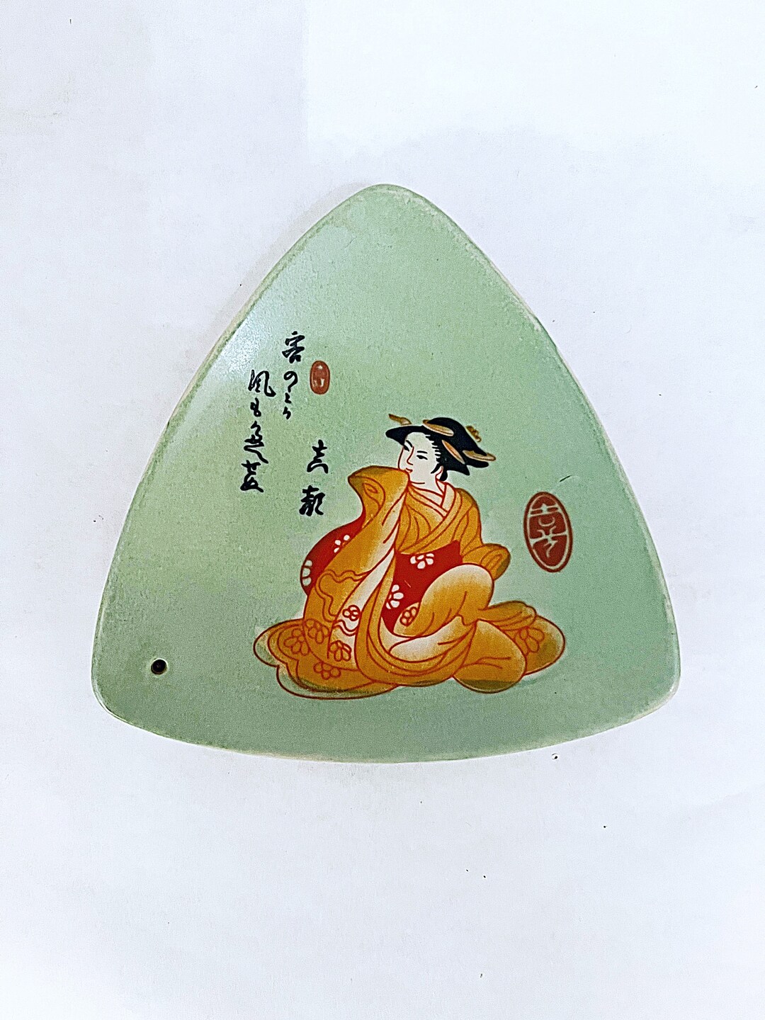 Triangle Incense Burner Featuring a Geisha - Etsy