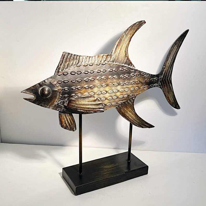 Metal Fish Sculpture - Etsy