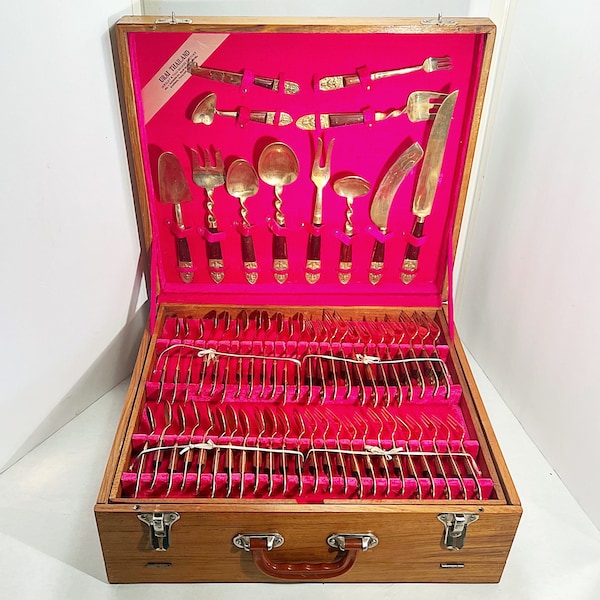 Vintage Bronze Flatware Thai - Etsy