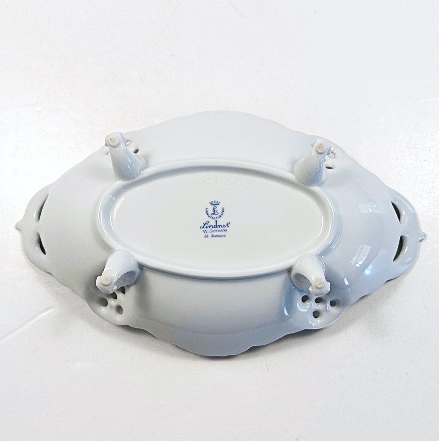 Vintage Lindner Porcelain West Germany Footed Serving Bowl. - Etsy