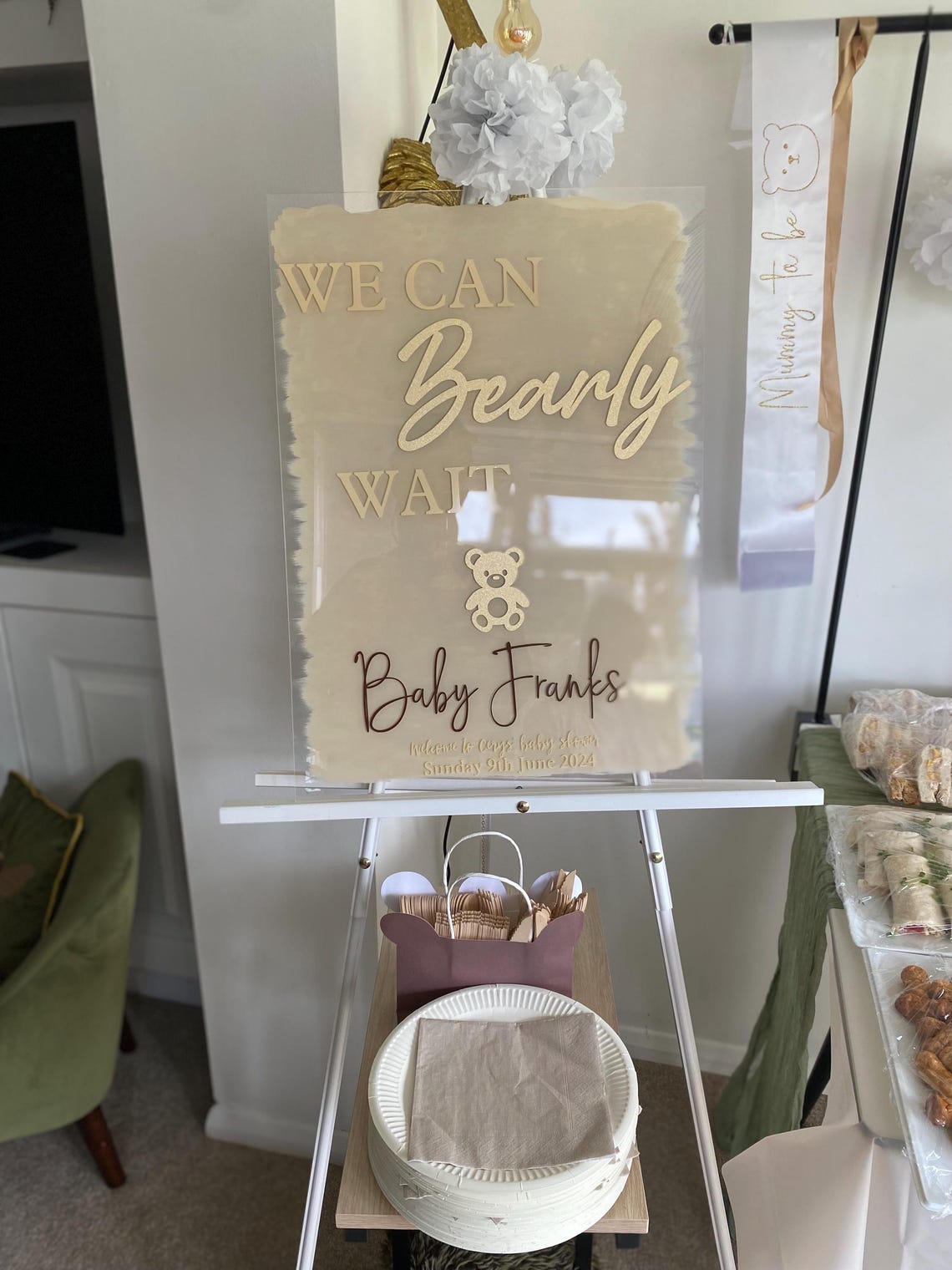 Baby Shower Personalised Acrylic Sign - Etsy
