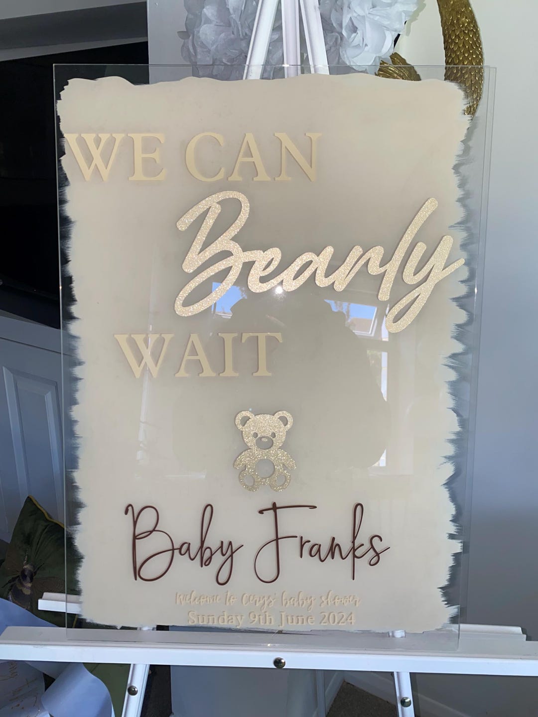 Baby Shower Personalised Acrylic Sign - Etsy
