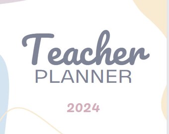 Digital Teacher Planner Printable 2024 - Etsy