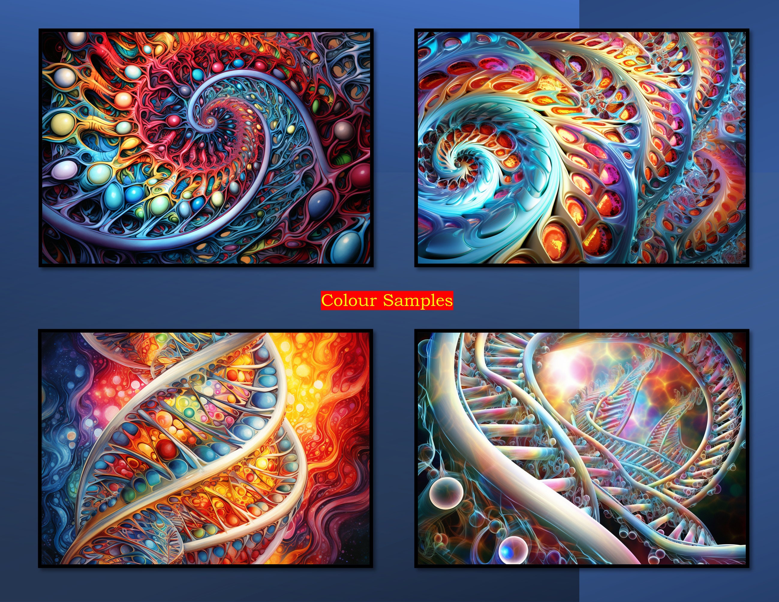 DNA Fractals, 100 Coloring Pages Plus 45 Color Samples Plus Access to ...