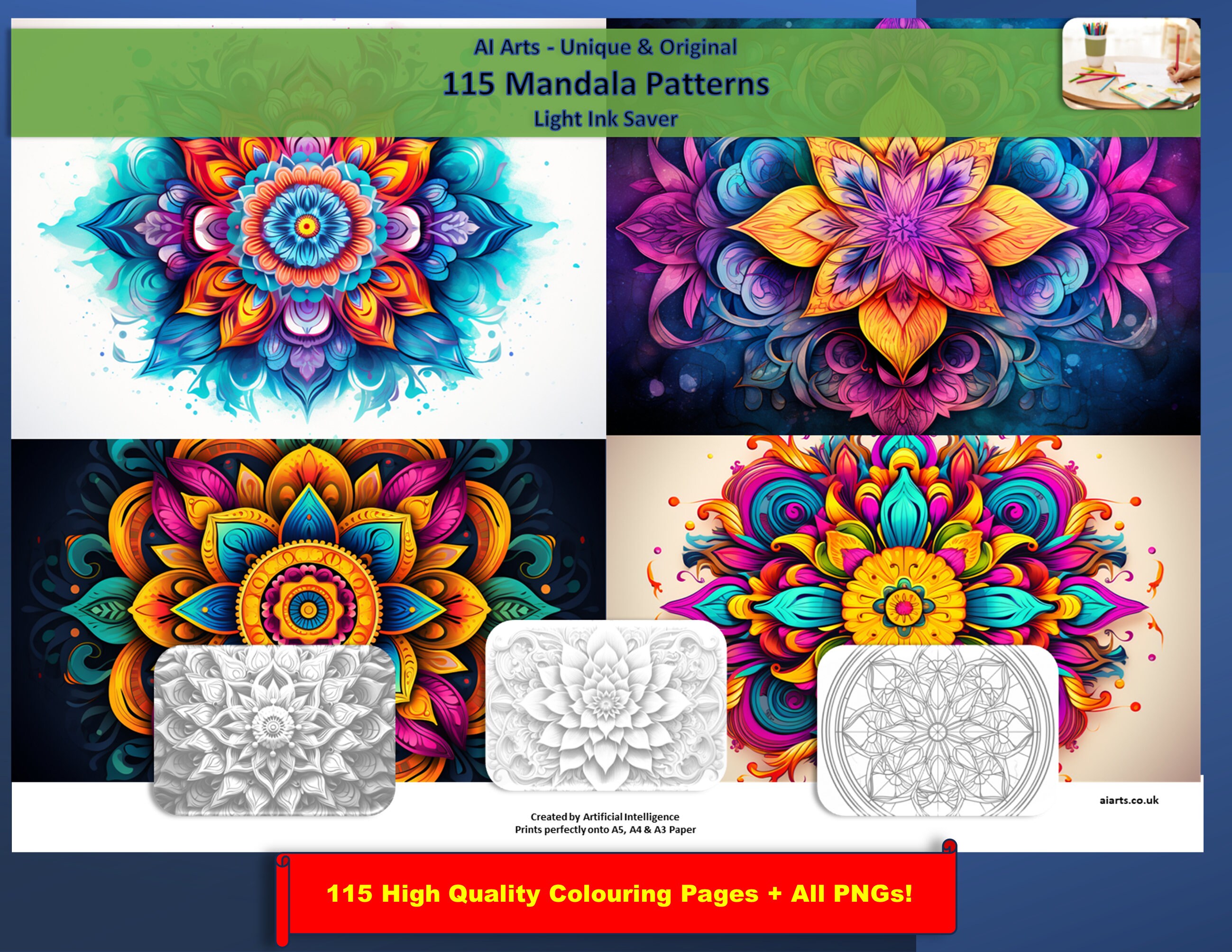 Mandala Patterns, 115 Coloring Pages Plus 60 Color Samples Plus ALL 160 ...