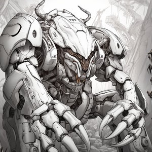 30 Pages of Battle Mechs to Print & Colour Ebook: Part-2, Coloring Page Ebook - Etsy