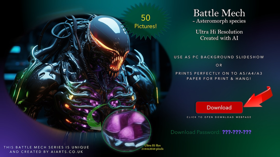 50 Battle Mech Asteromorph Species, PC Background Slideshow and Print ...