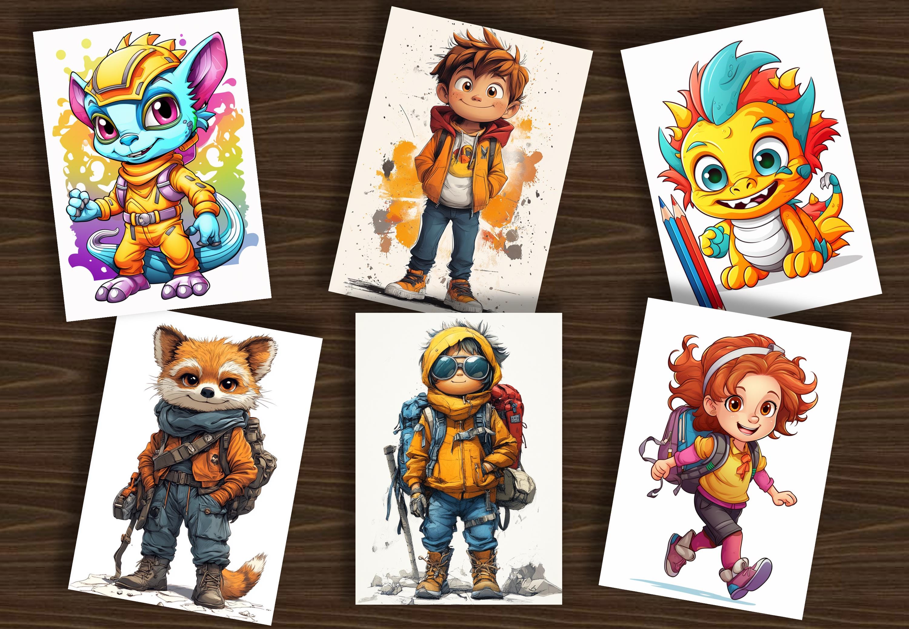 Cartoon Character Coloring Pages: 150 Printable Designs (digital ...