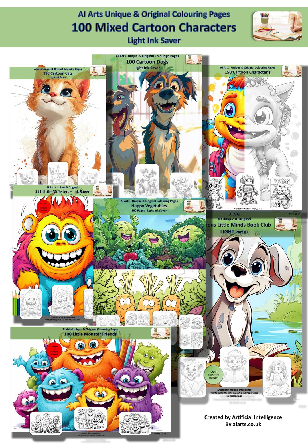 100 Mixed Cartoon Character Coloring Pages (PDF & PNG) - Etsy
