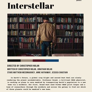 Interstellar Movie Bedroom Poster Digital Download Print - Etsy