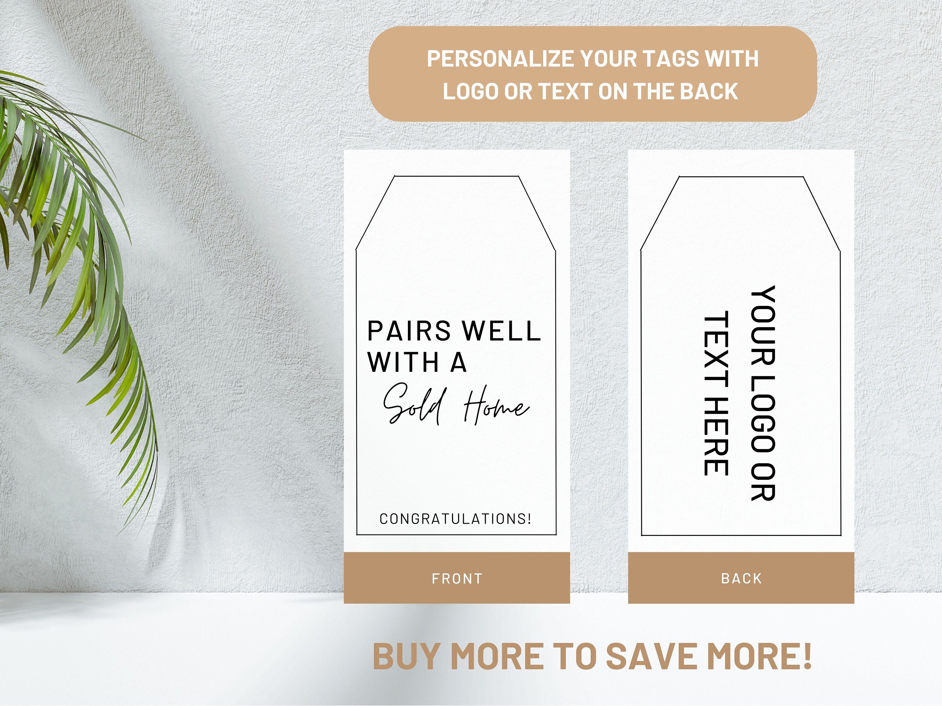 Custom Gift Tag for New Place Realtor Gift With Logo Closing Gift for ...