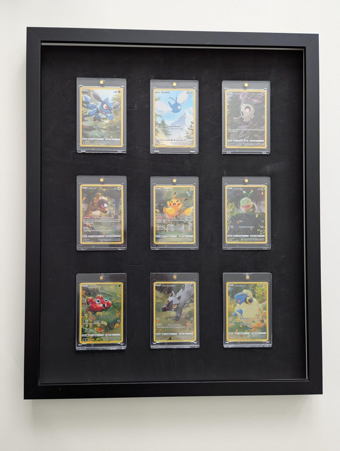 9-card Frame Wall Mountable PSA CGC Compatible Graded Cards Pokemon ...