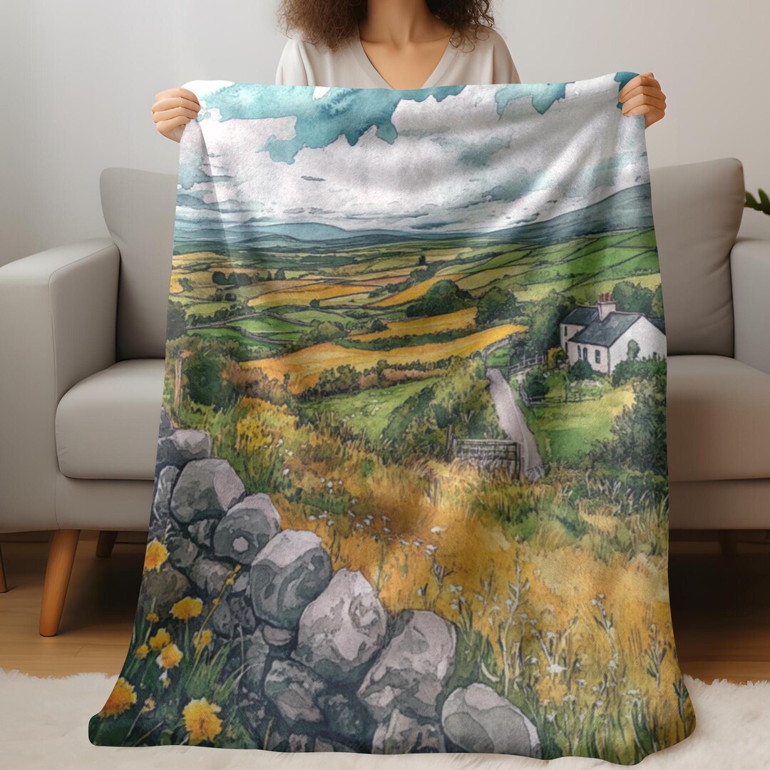 Sherpa Irish Blanket, Irish Gifts, Deluxe Sherpa Fleece, Ireland ...