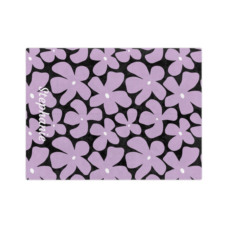 Personalized Preppy Blankets, Retro Boho Lightweight, Custom Daisy ...