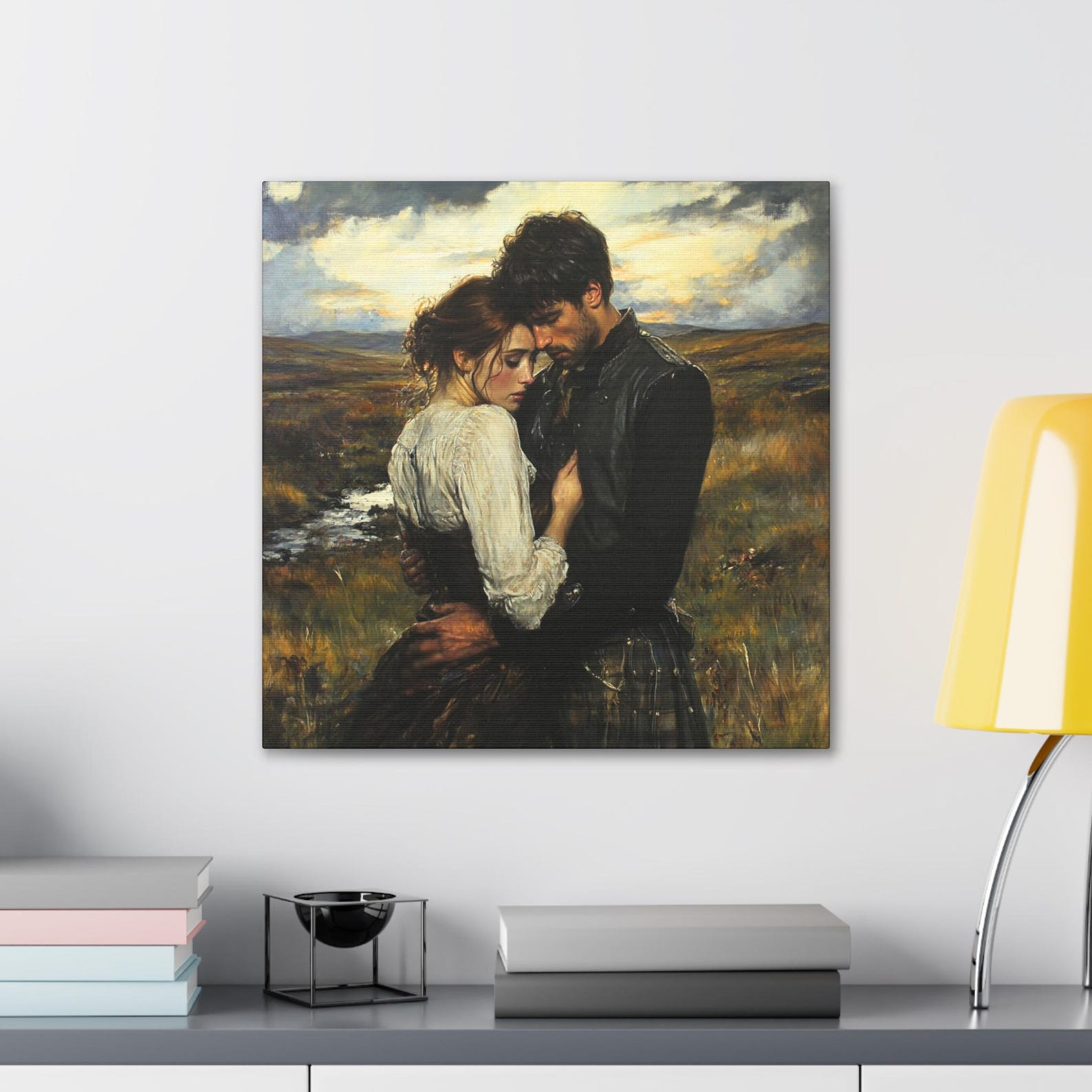 Highlander and Woman, Scottish Highlands, Scottish Gifts, Canvas ...