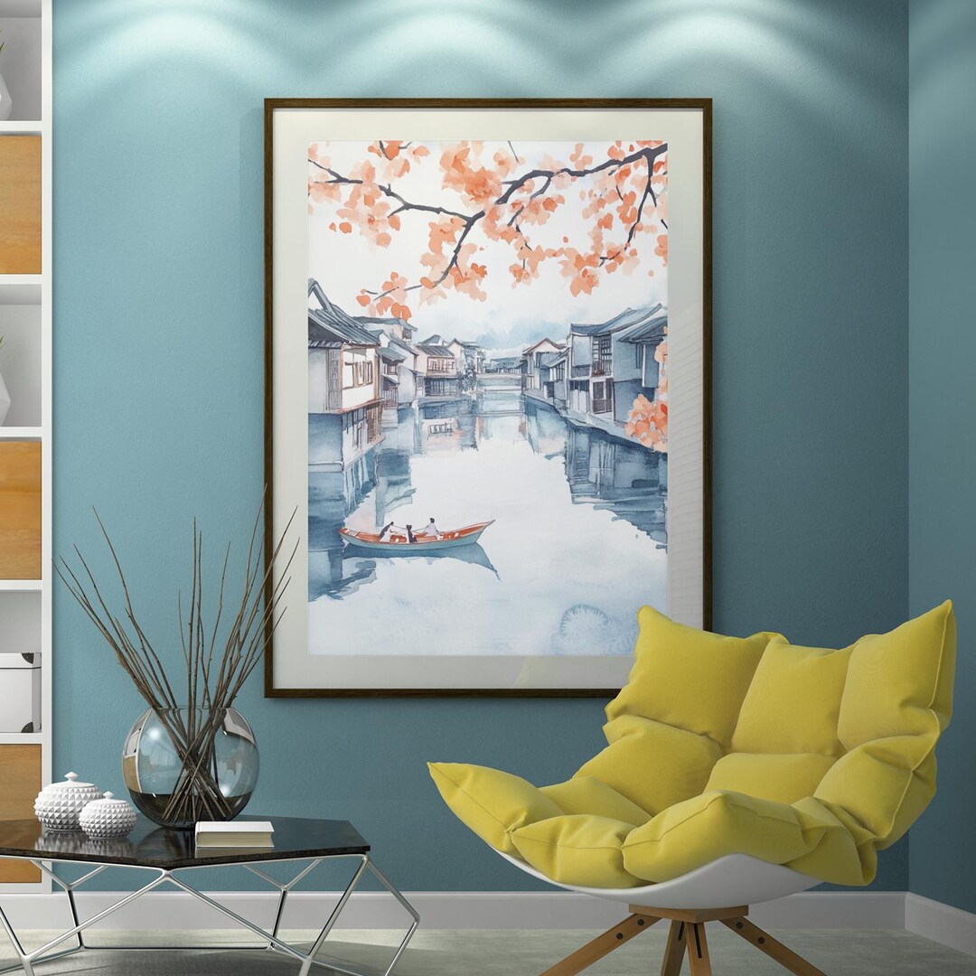 Japandi Wall Art, Maximalist Japanese Wall Art, Eclectic Vintage ...